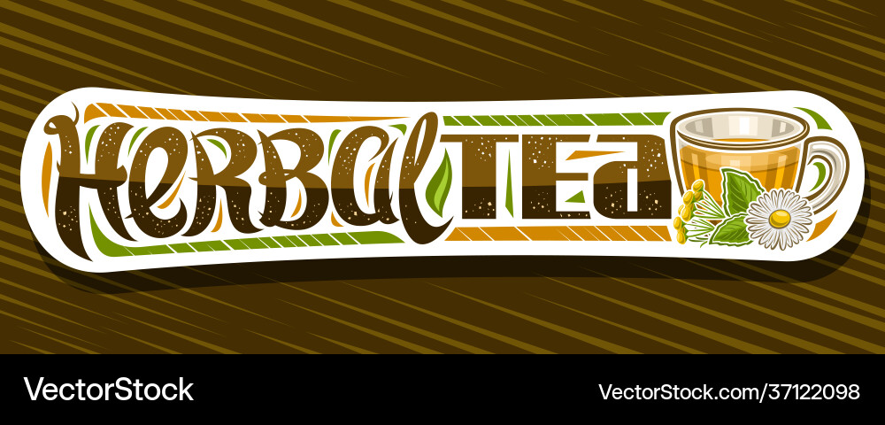 Banner for herbal tea Royalty Free Vector Image