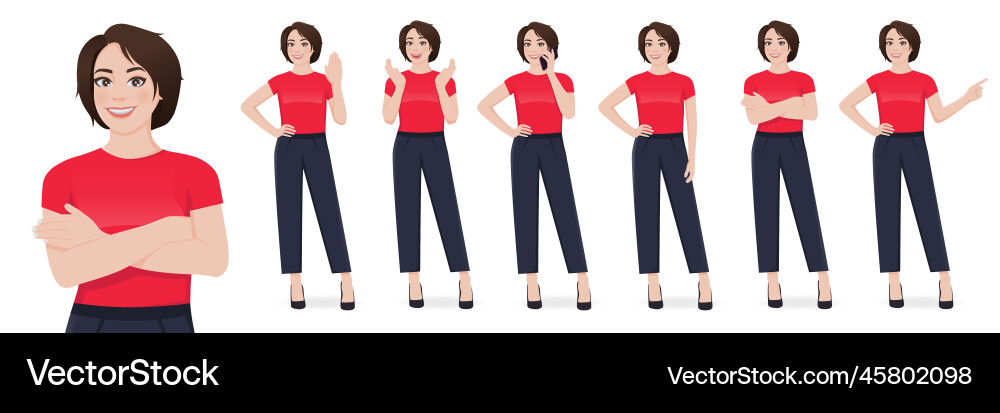 Beautiful woman character Royalty Free Vector Image
