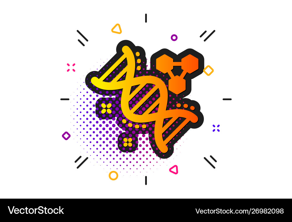 Chemistry dna icon laboratory analysis sign Vector Image