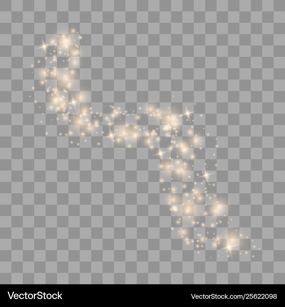 Gold glittering star dust Royalty Free Vector Image