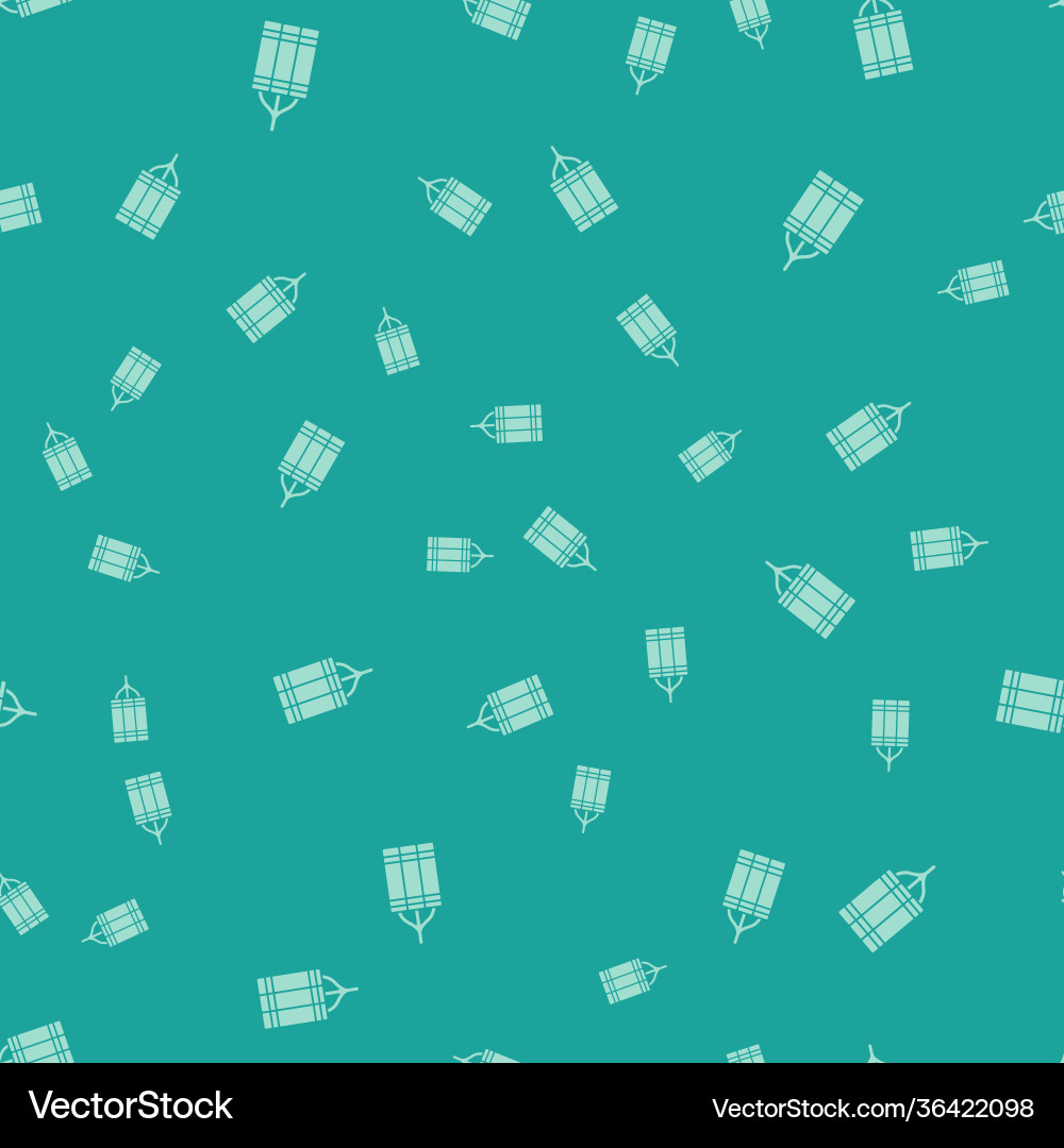 Green detonate dynamite bomb stick icon isolated Vector Image