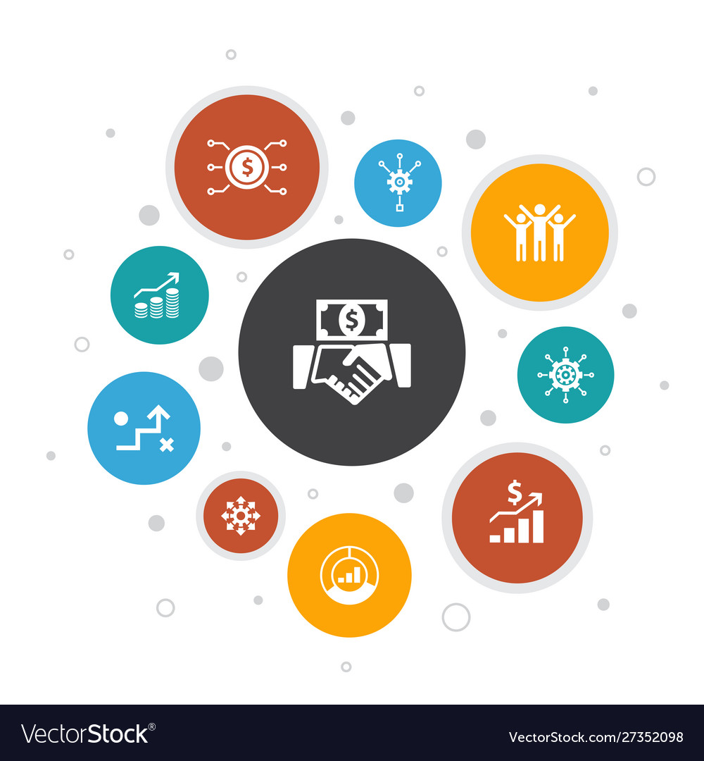 Investment infographic 10 steps pixel design Vector Image Investment infographic 10 steps pixel design Vector Image