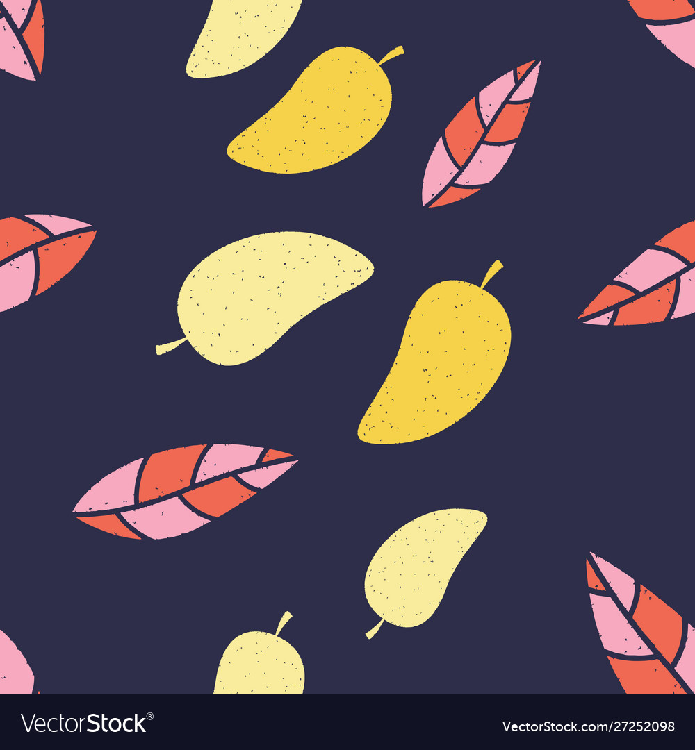 Mango seamless pattern Royalty Free Vector Image