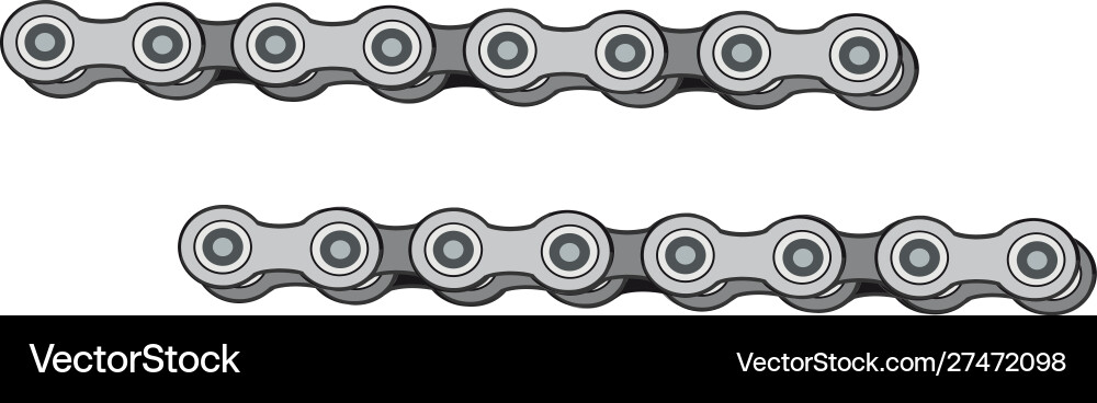 Metal chain for cycling Royalty Free Vector Image