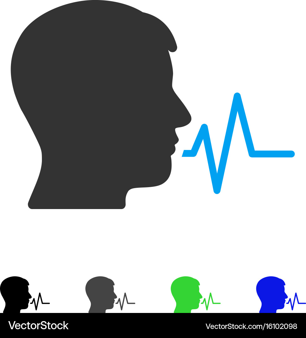 Person speech signal flat icon Royalty Free Vector Image