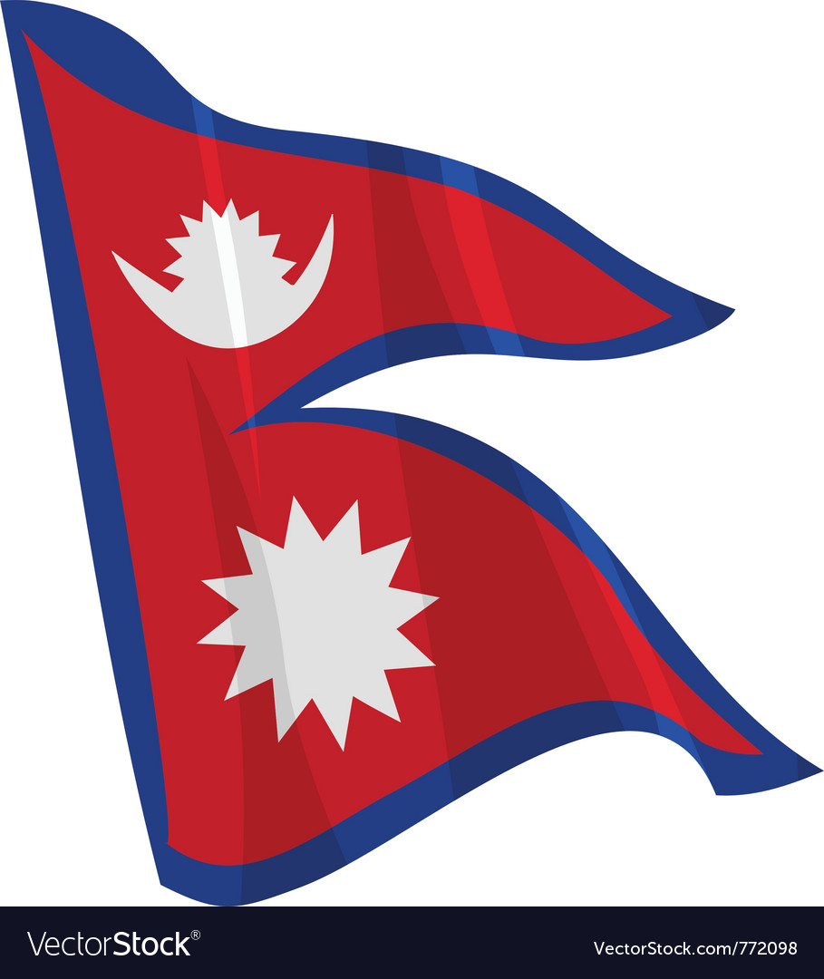 Political waving flag nepal Royalty Free Vector Image Political waving flag nepal Royalty Free Vector Image