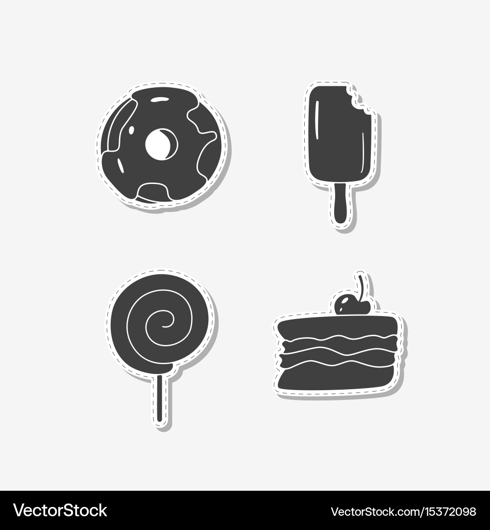 Set of hand drawn stickers Royalty Free Vector Image