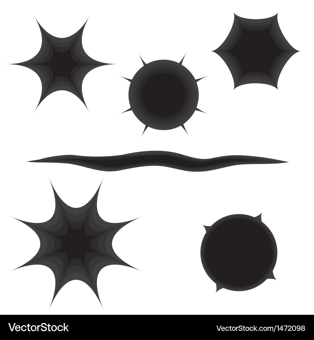 Set of holes Royalty Free Vector Image - VectorStock