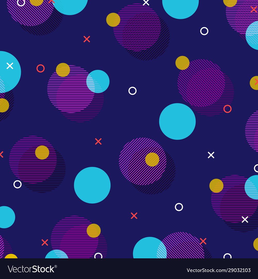 Abstract colorful retro geometric pattern Vector Image