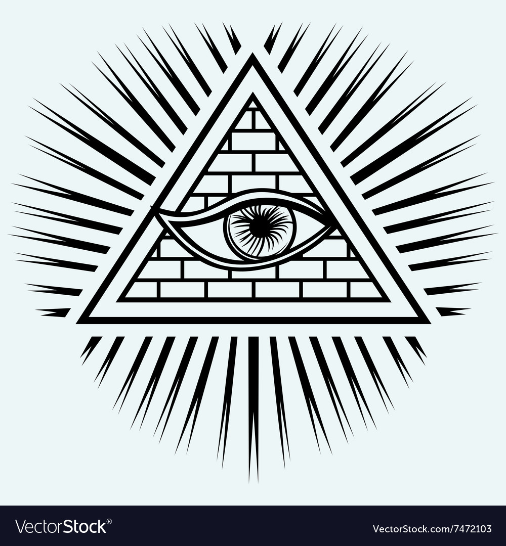 All seeing eye Royalty Free Vector Image - VectorStock