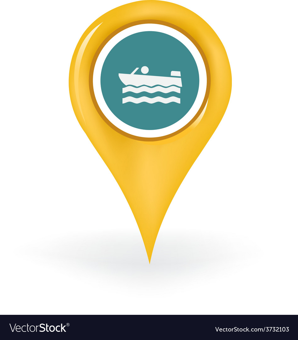 Boating location Royalty Free Vector Image - VectorStock