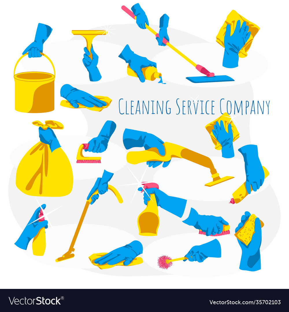 Cleaning service concept Royalty Free Vector Image