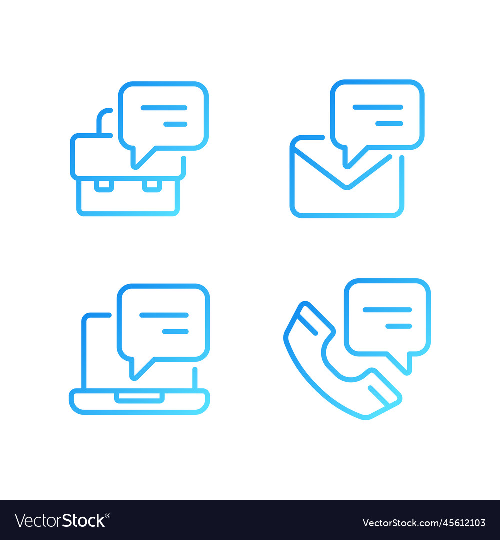 Corporate chat communication pixel perfect Vector Image