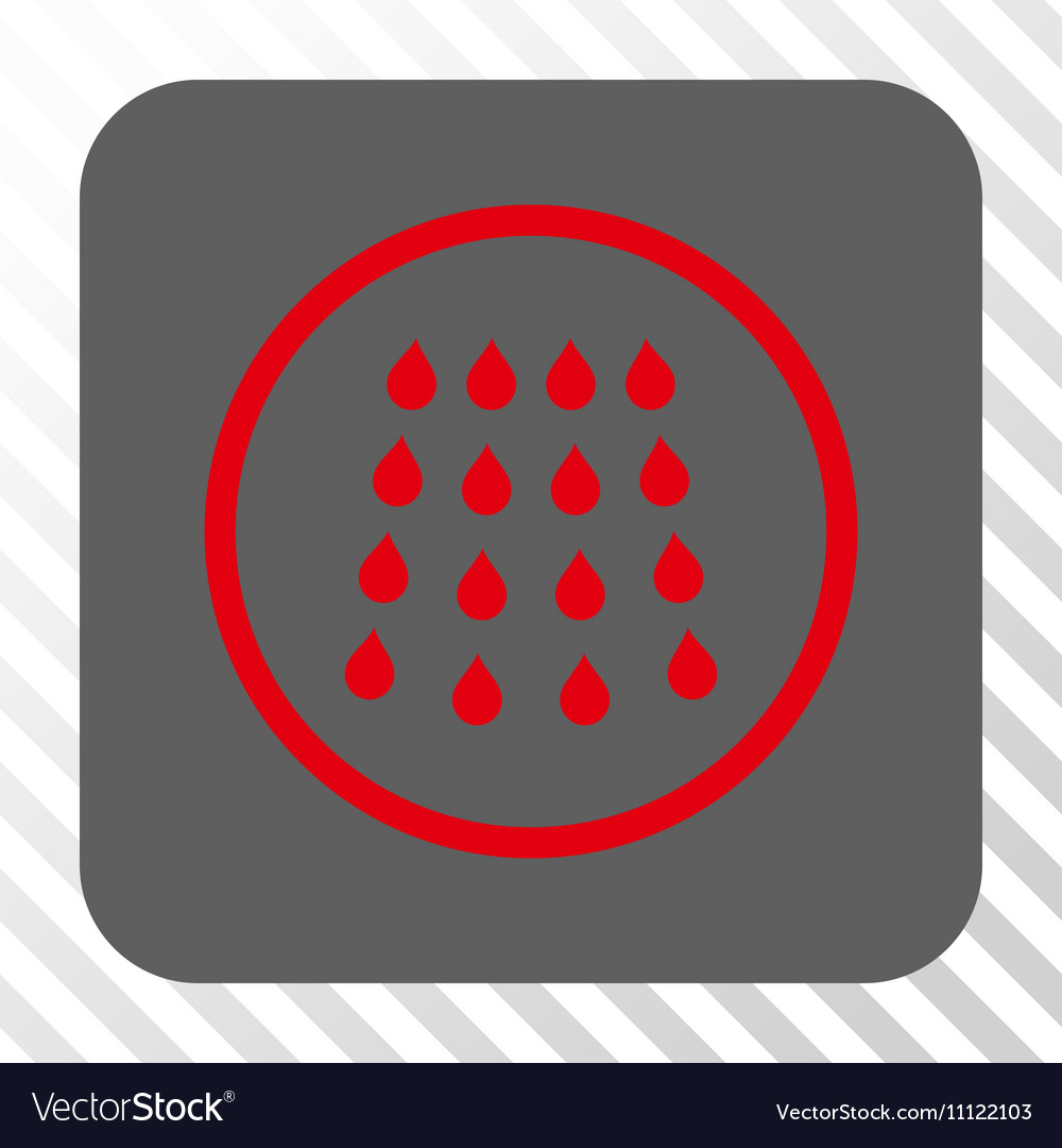 Drops rounded square button Royalty Free Vector Image
