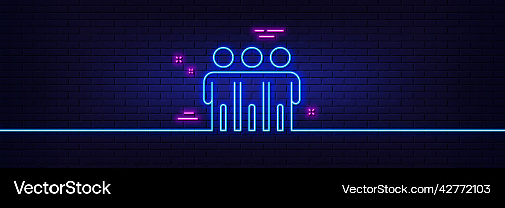Friendship line icon friends group sign Royalty Free Vector