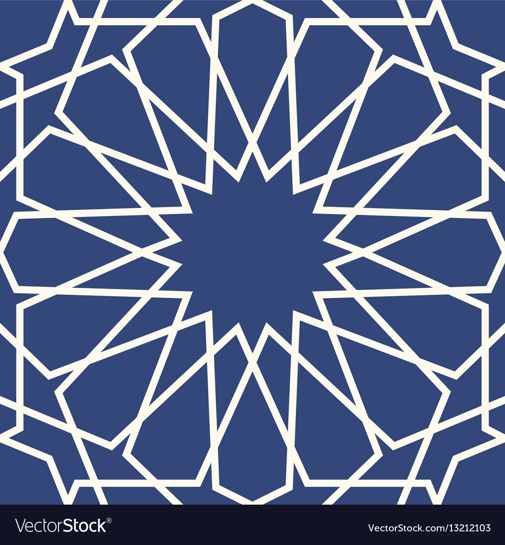 Geometric arabic seamless pattern abstract Vector Image