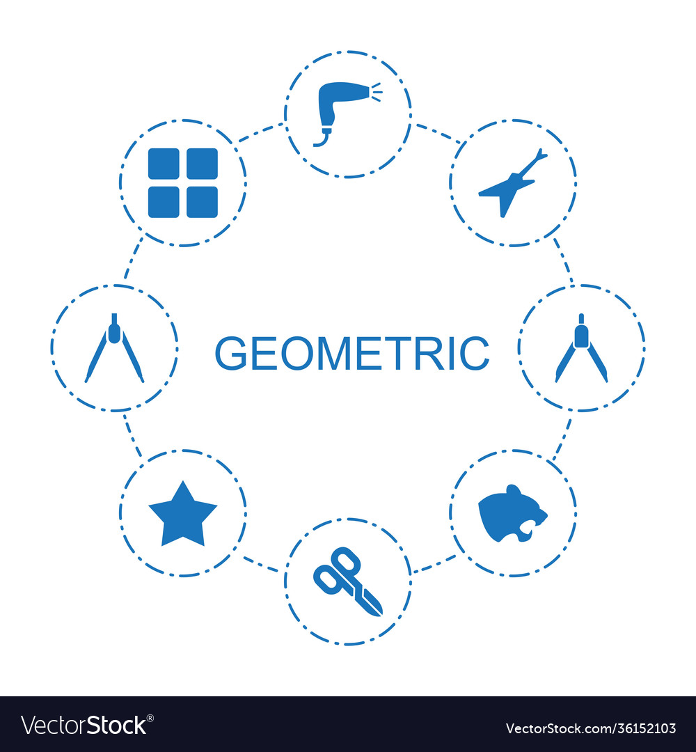 Geometric icons Royalty Free Vector Image - VectorStock