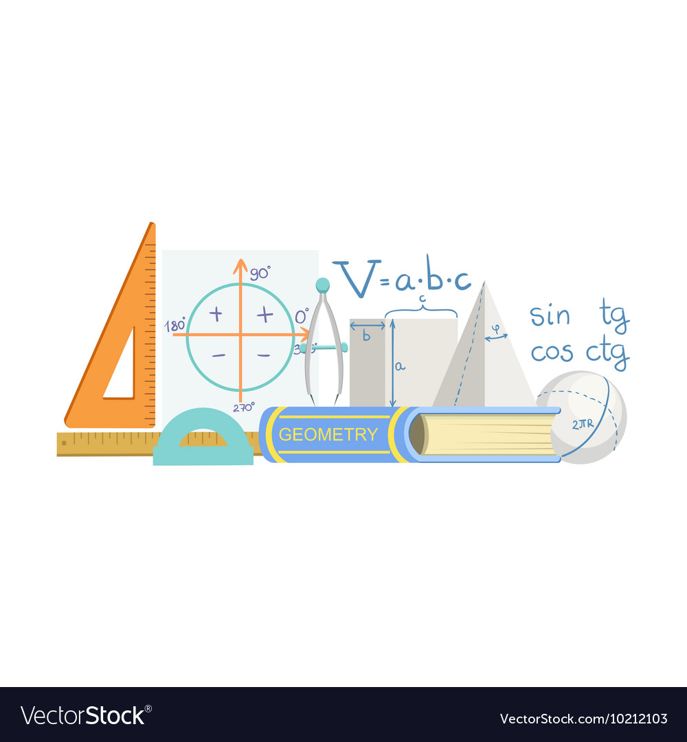 Geometry Class Set Of Objects Royalty Free Vector Image