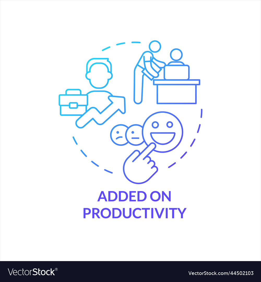 Increase workers productivity blue gradient Vector Image Increase workers productivity blue gradient Vector Image