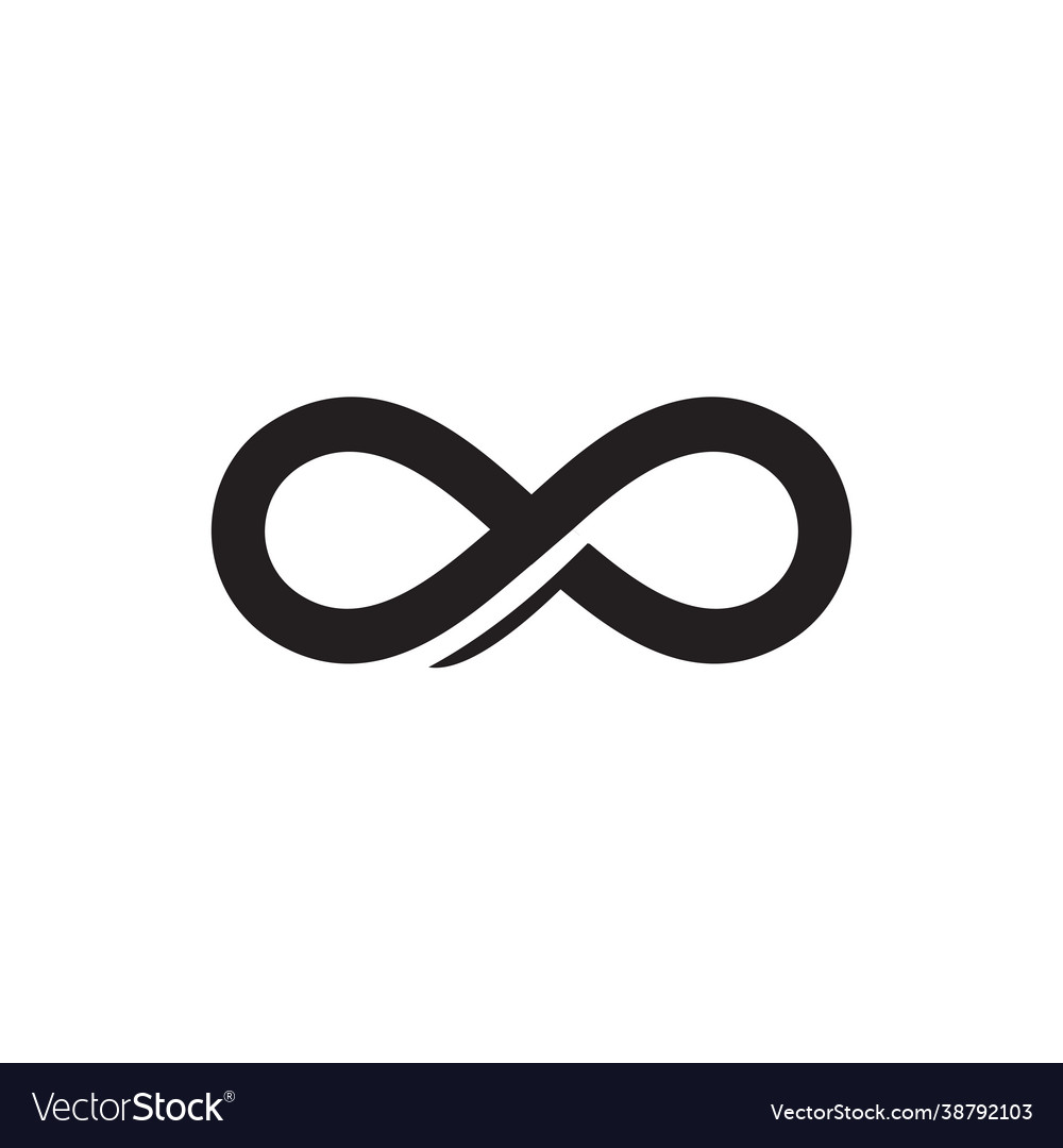 Infinity shape icon logo design Royalty Free Vector Image