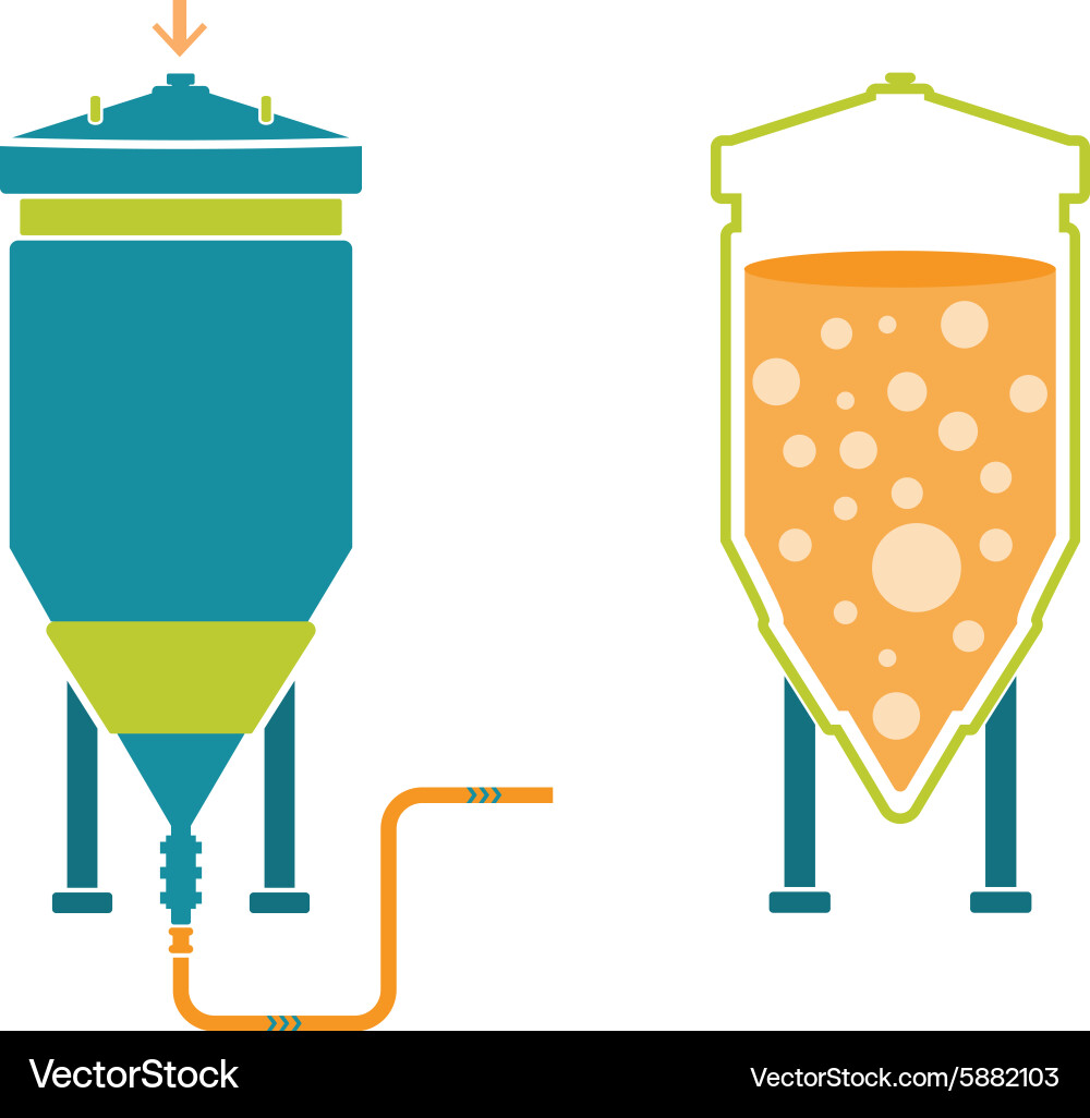 Infographics technology of beer production Vector Image