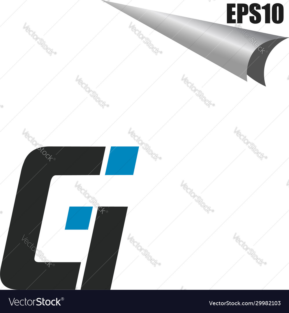 Initial gi logo monogram design template simple Vector Image