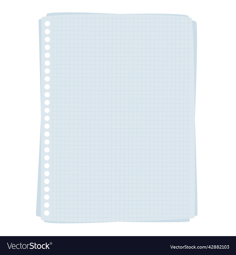 Notebook sheets school supply Royalty Free Vector Image