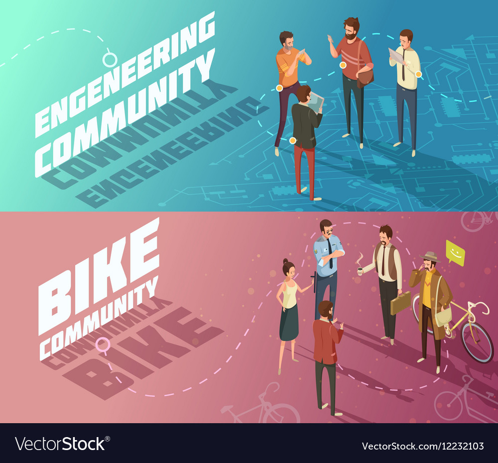 People banners set Royalty Free Vector Image - VectorStock