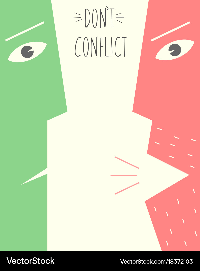 Poster does not conflict Royalty Free Vector Image