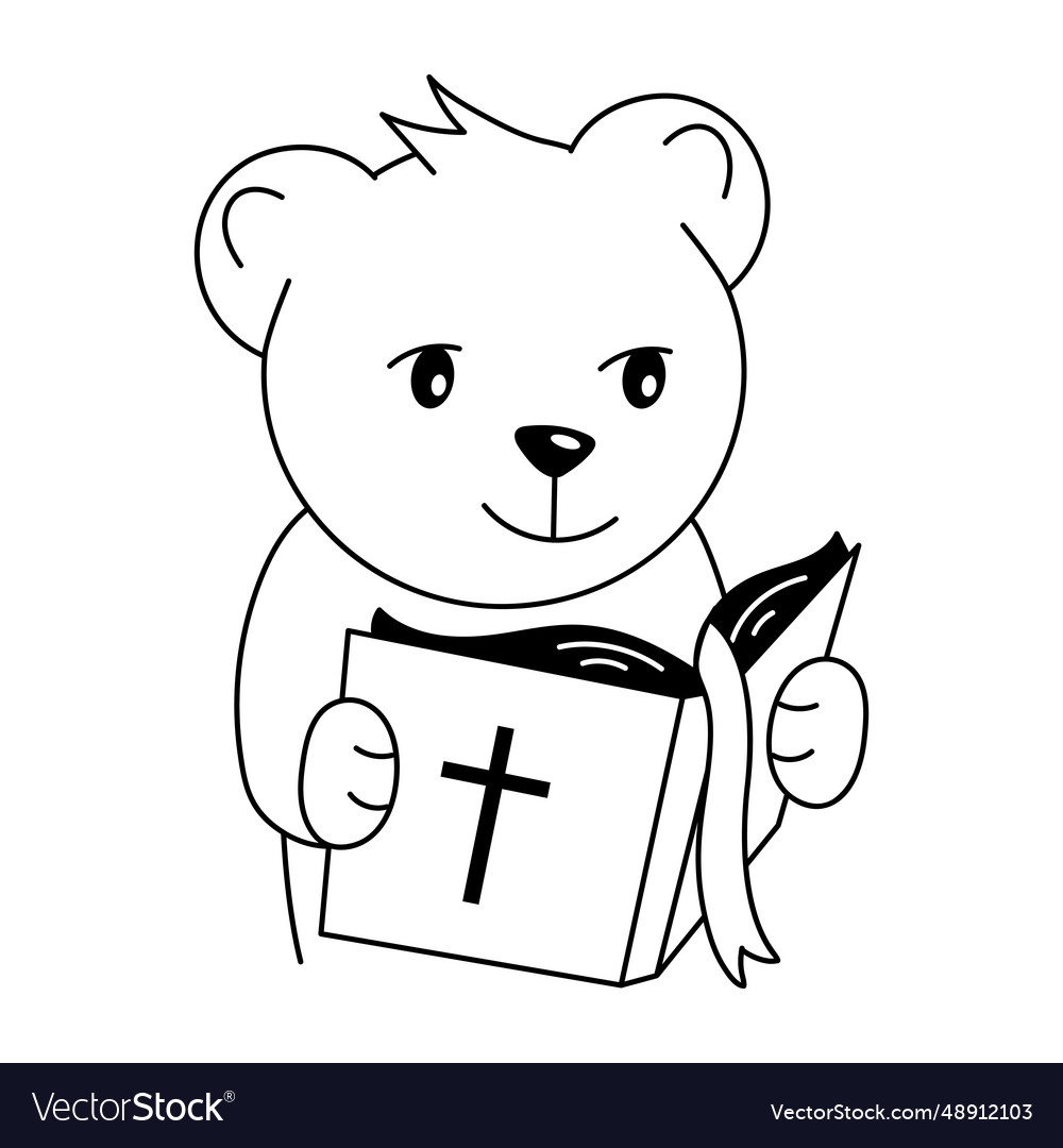 Reading bible Royalty Free Vector Image - VectorStock