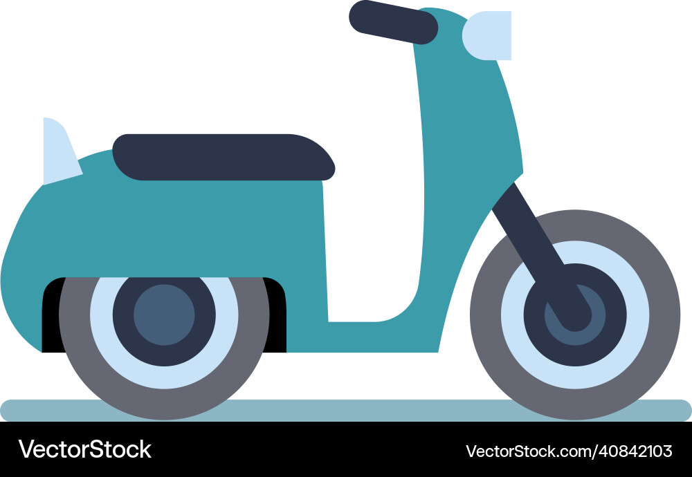 Scooter icon city motor vehicle side view Vector Image