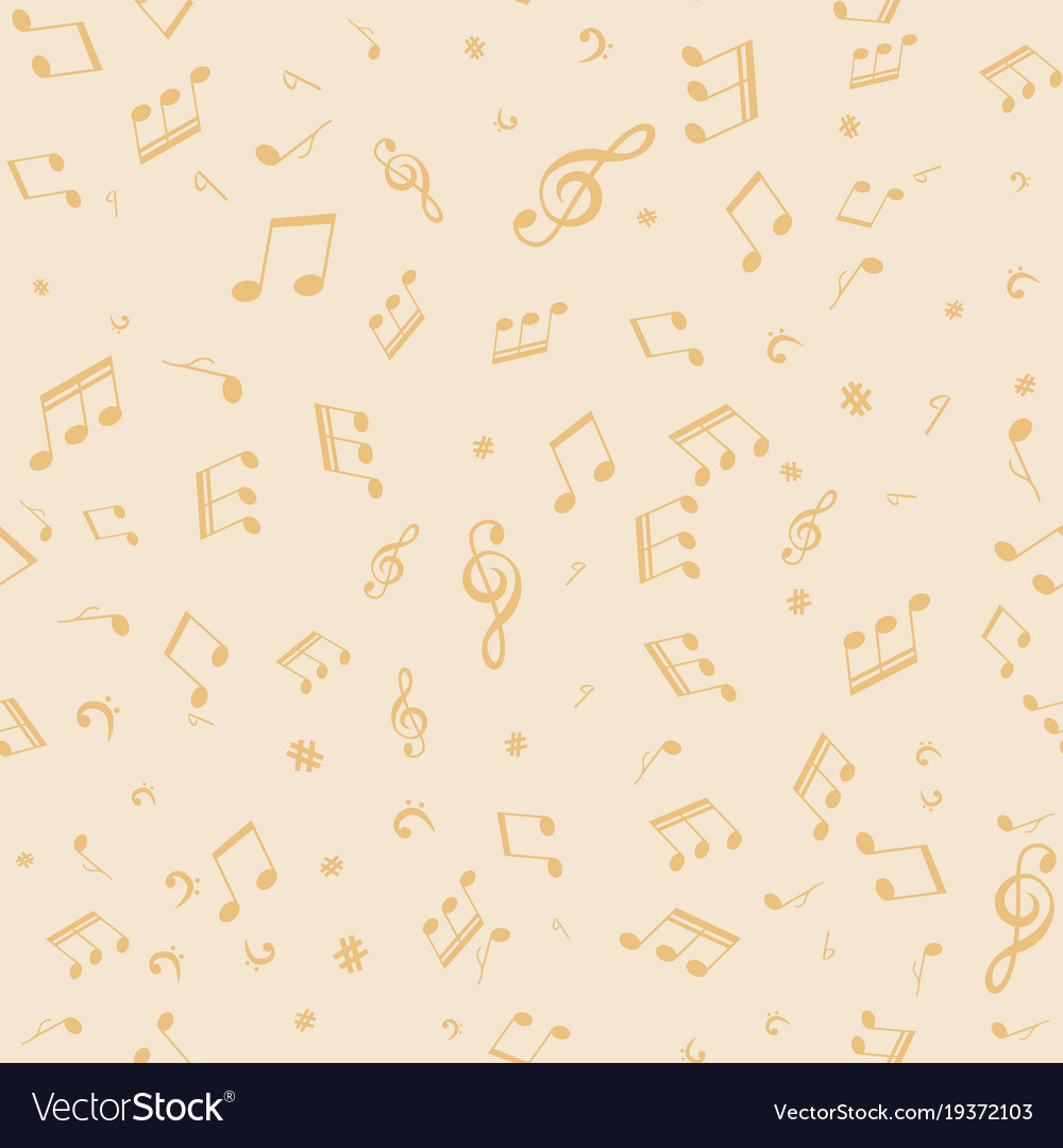 Seamless pattern with music notes Royalty Free Vector Image