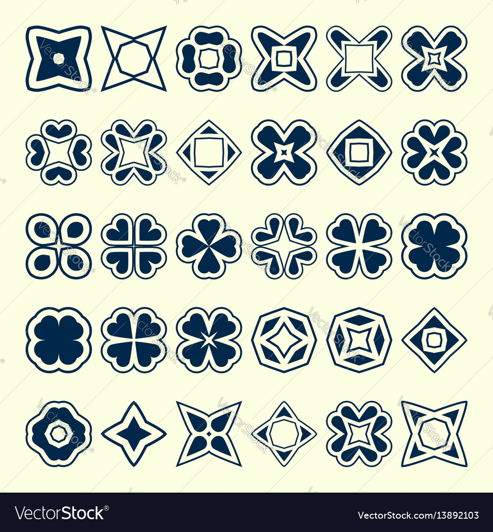 Set creative original design elements Royalty Free Vector