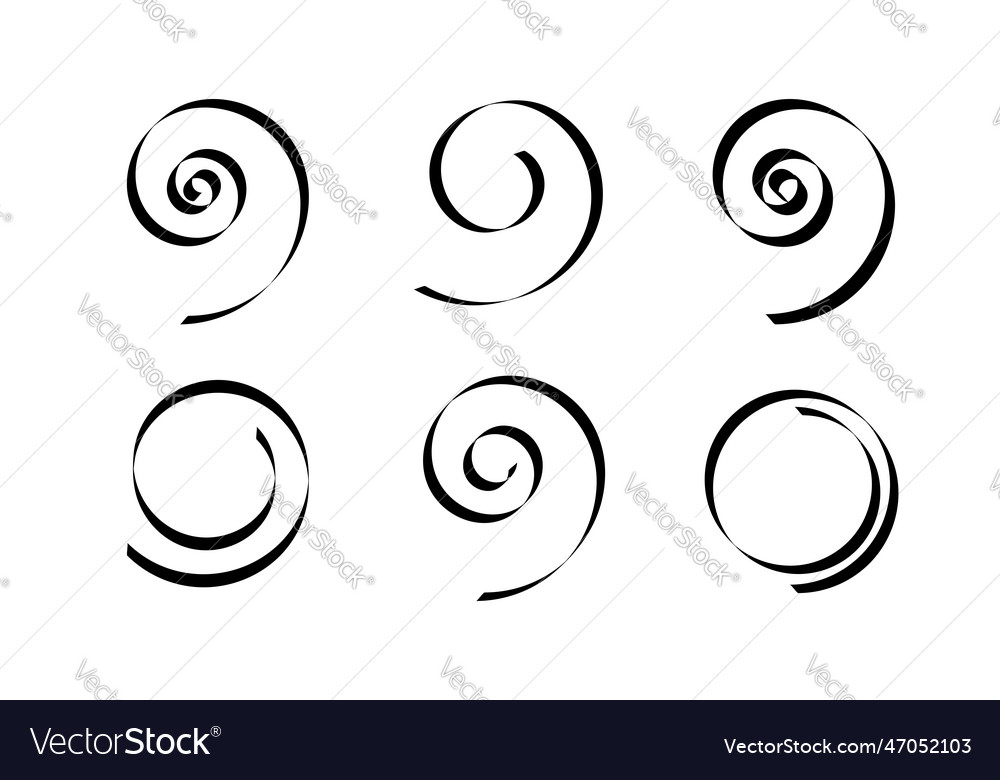 Spiral design elements Royalty Free Vector Image