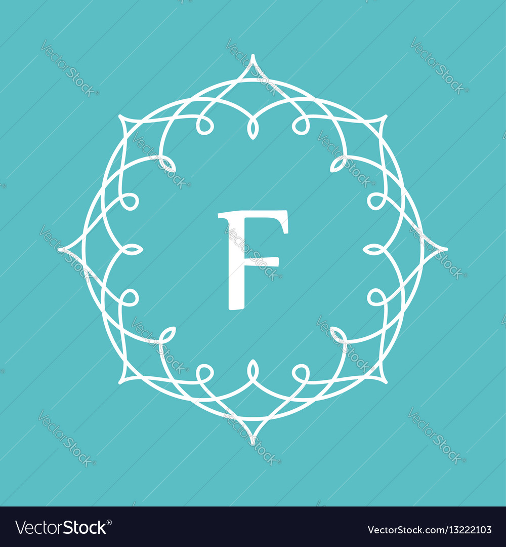 Symmetric monogram Royalty Free Vector Image - VectorStock