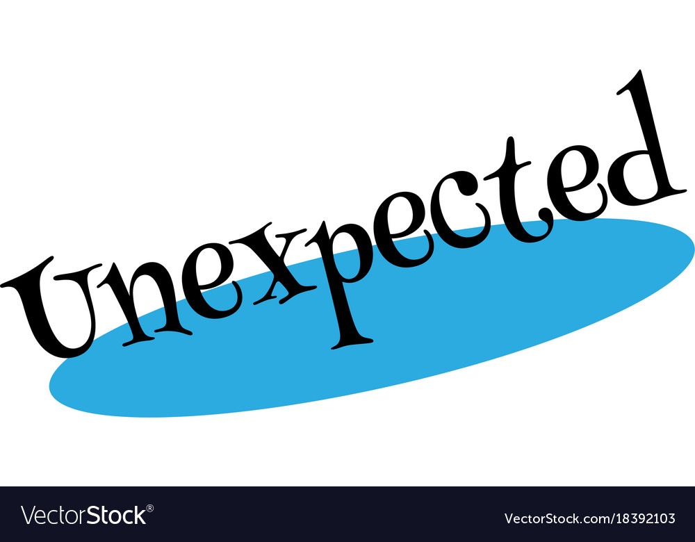 Unexpected rubber stamp Royalty Free Vector Image