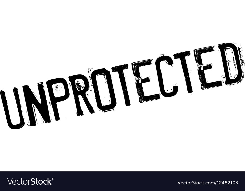Unprotected rubber stamp Royalty Free Vector Image