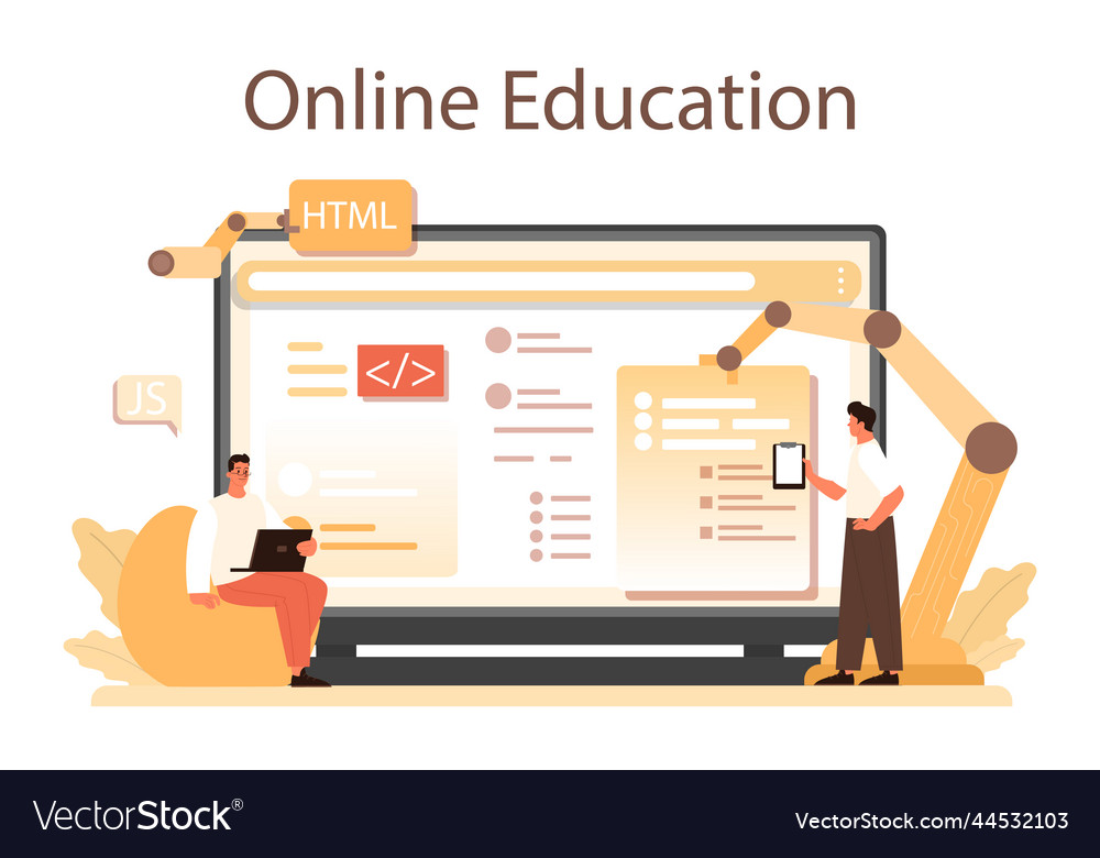 Website development online service or platform Vector Image