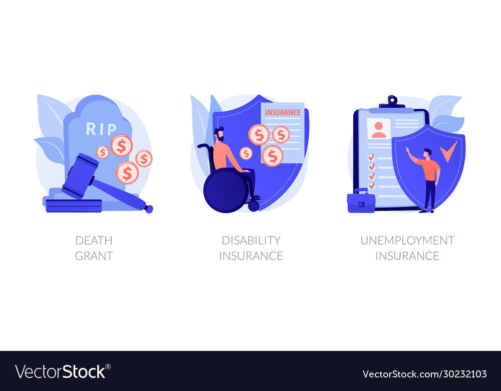Workers social security policies concept Vector Image