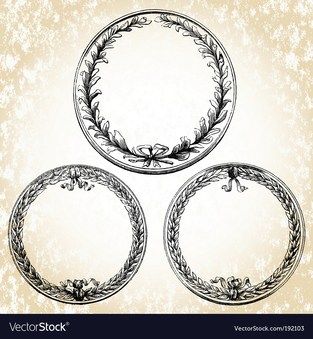 Wreath borders Royalty Free Vector Image - VectorStock