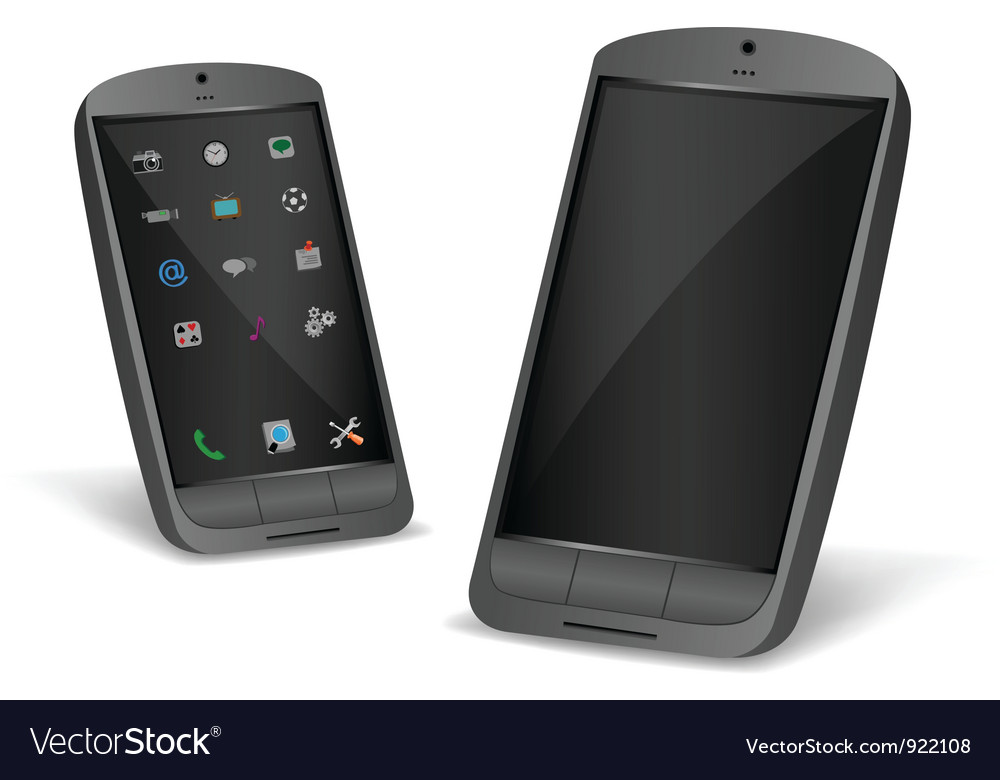 Black smartphone Royalty Free Vector Image - VectorStock