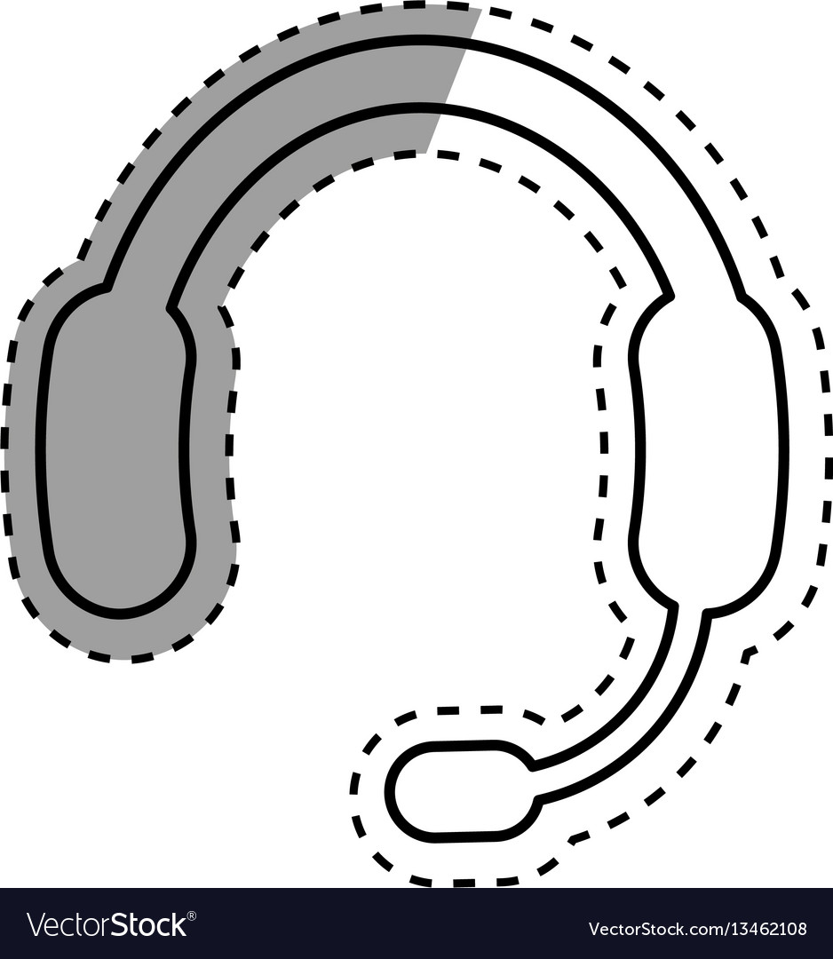 Call center headset device Royalty Free Vector Image