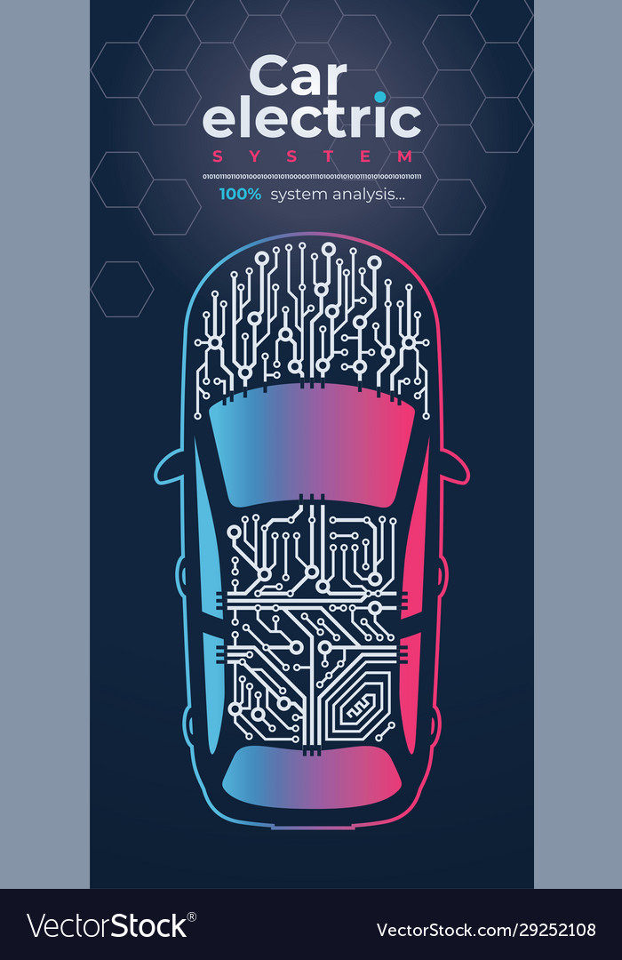 Car electrical system analyzing Royalty Free Vector Image