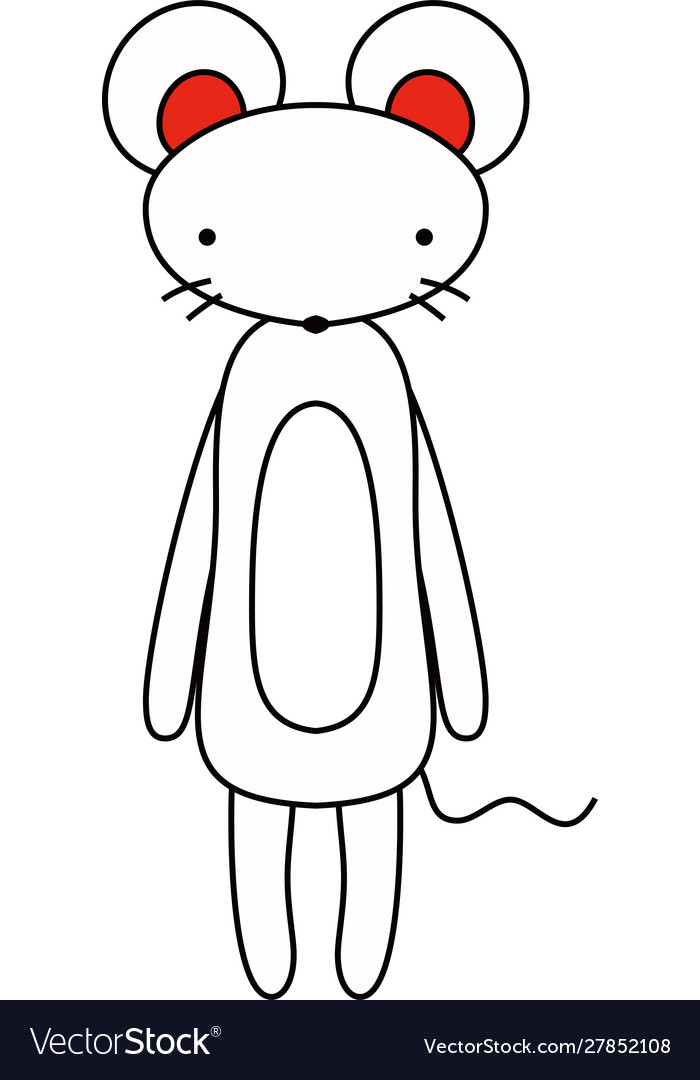 Character various white rat Royalty Free Vector Image