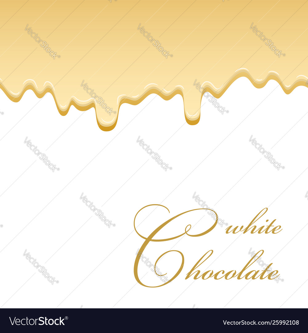 Chocolate seamless pattern drip white Royalty Free Vector
