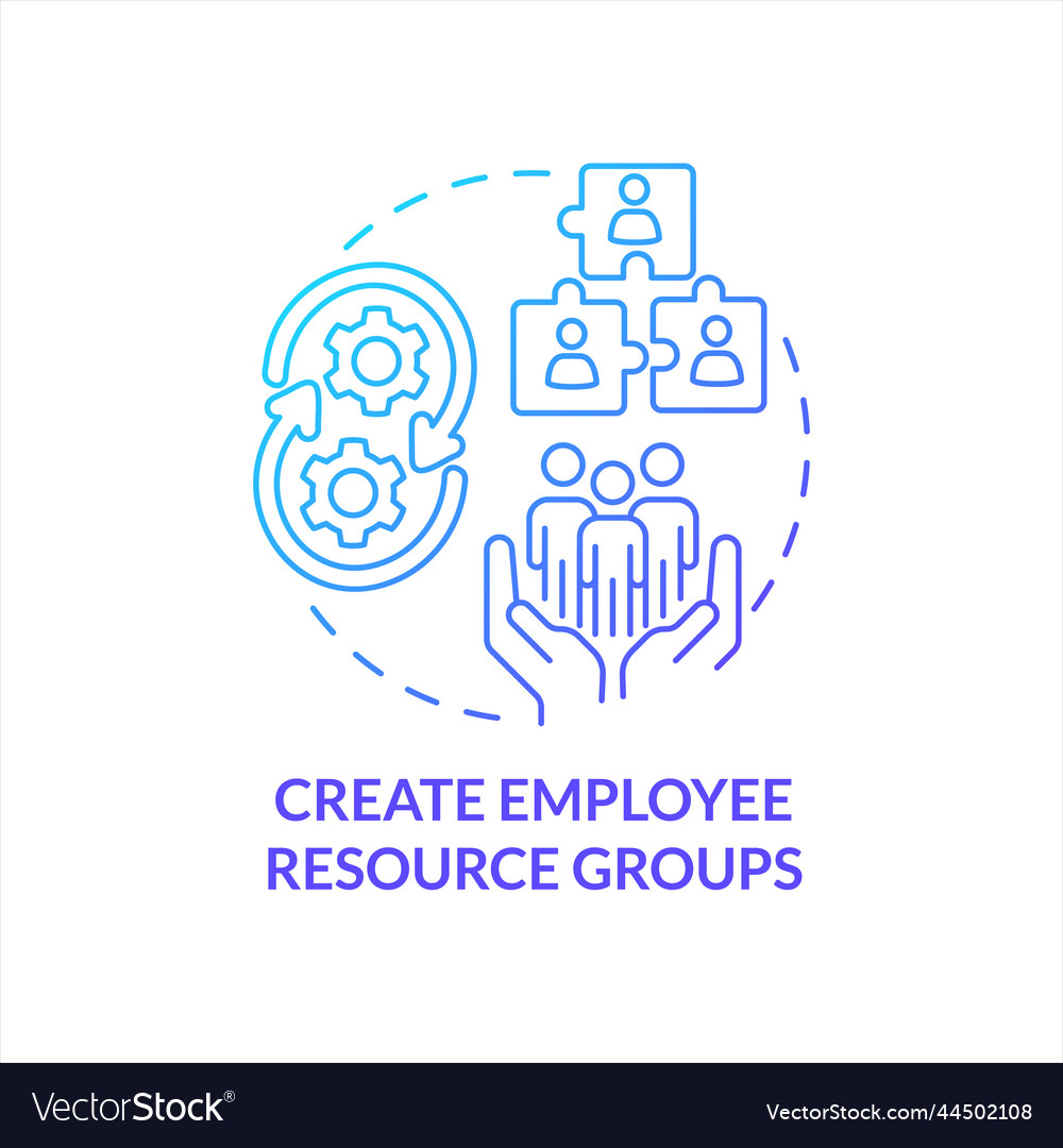 Create employee resource groups blue gradient Vector Image