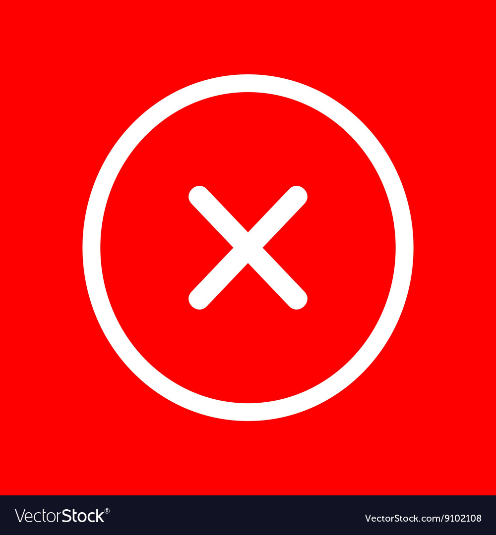 Cross sign Royalty Free Vector Image - VectorStock