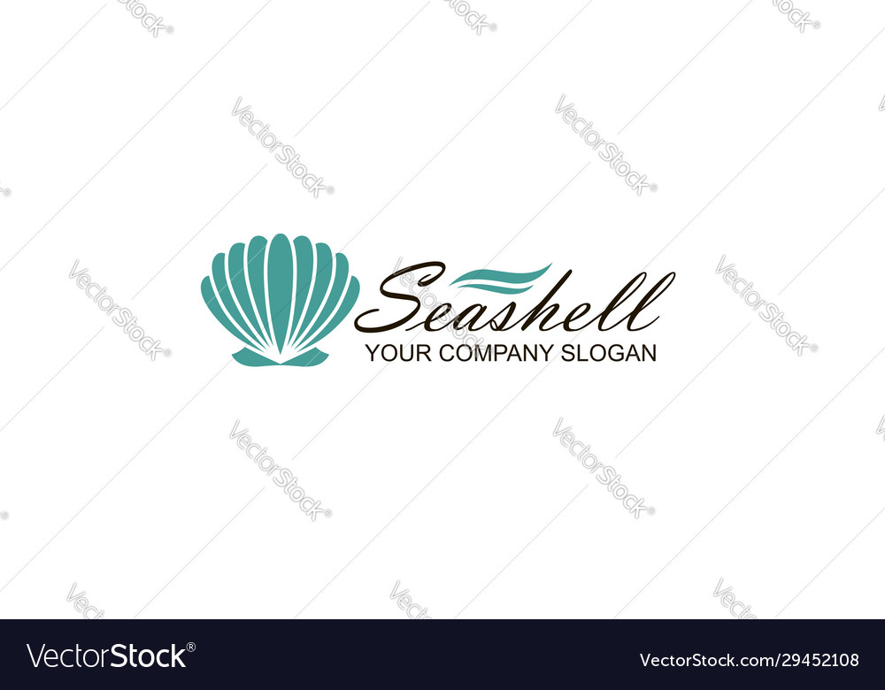 Emblem seashell Royalty Free Vector Image - VectorStock