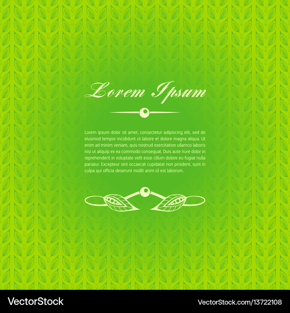 Green calligraphic elements Royalty Free Vector Image