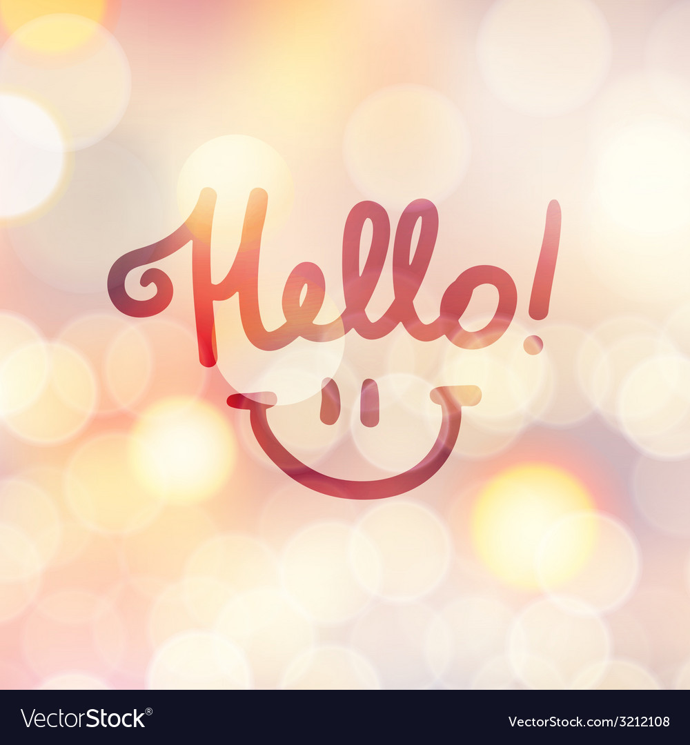 Hello lettering Royalty Free Vector Image - VectorStock